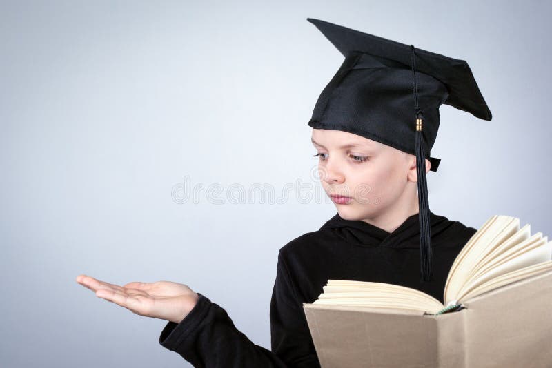 Boy With A Student Hat. Knowledge, Education And A Successful Career ...