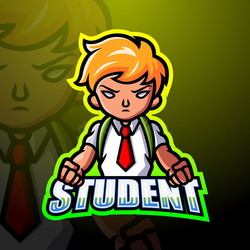 Boy Student Mascot Logo Design Stock Vector - Illustration of logo ...