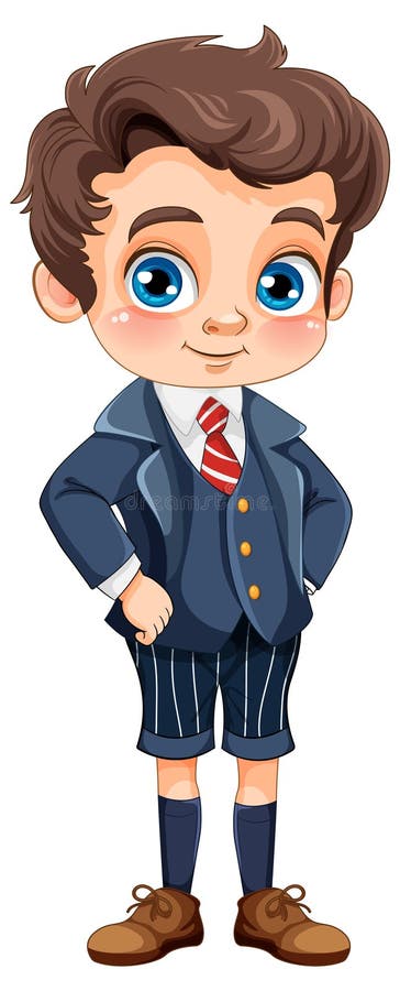 Boy in Student Uniform Cartoon Stock Vector - Illustration of eps10 ...