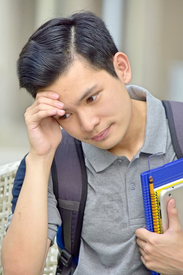 Boy Student and Worry stock image. Image of worried - 146702391