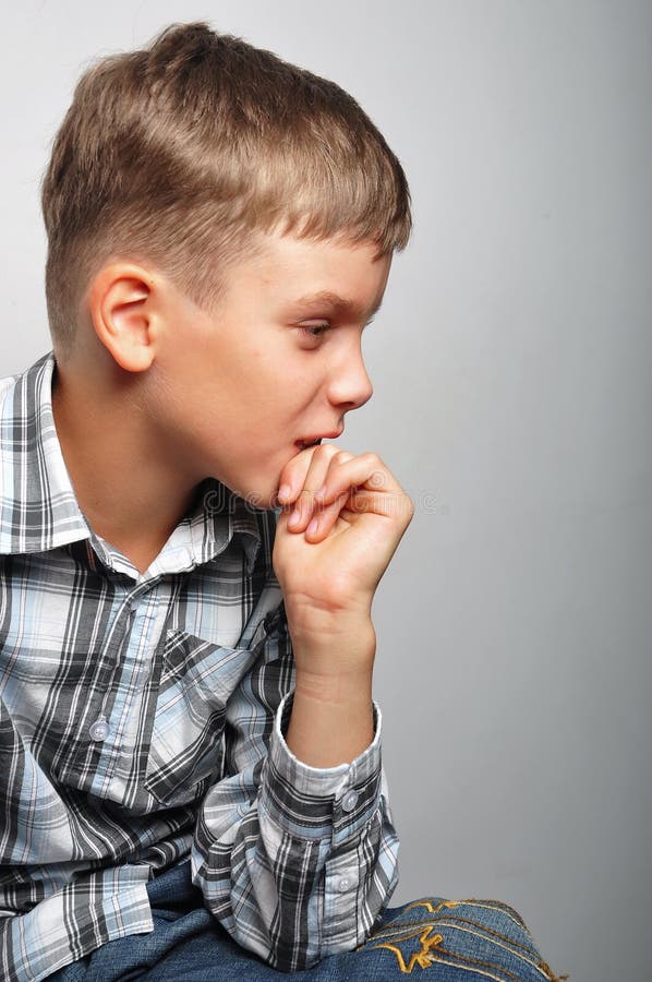 Boy in the studio stock photo. Image of human, emotional - 28187918