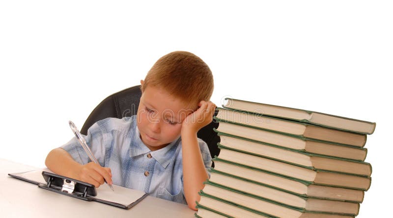 Boy Studying stock image. Image of schoolboy, classroom - 5229577