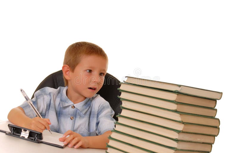 Boy Studying stock photo. Image of expression, bright - 5229608