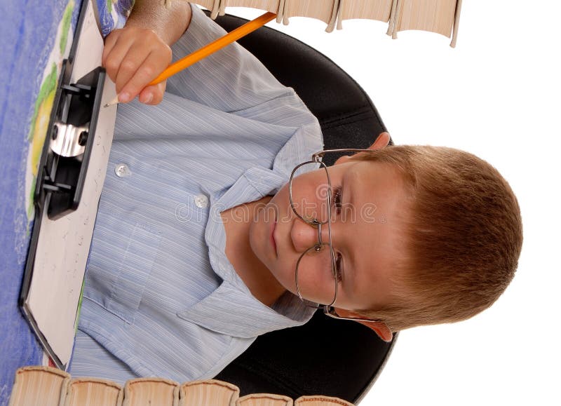 Boy Studying stock photo. Image of expression, bright - 5229608