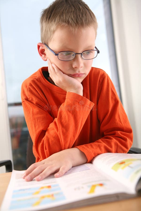 Boy studying. stock photo. Image of lifestyles, elementary - 9428190