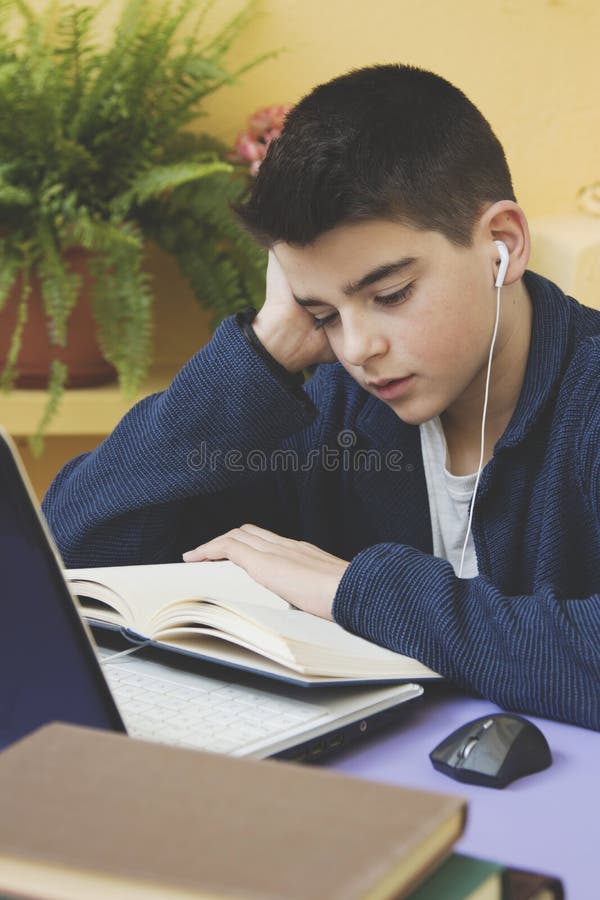Boy studying book stock image. Image of reading, education - 97241777
