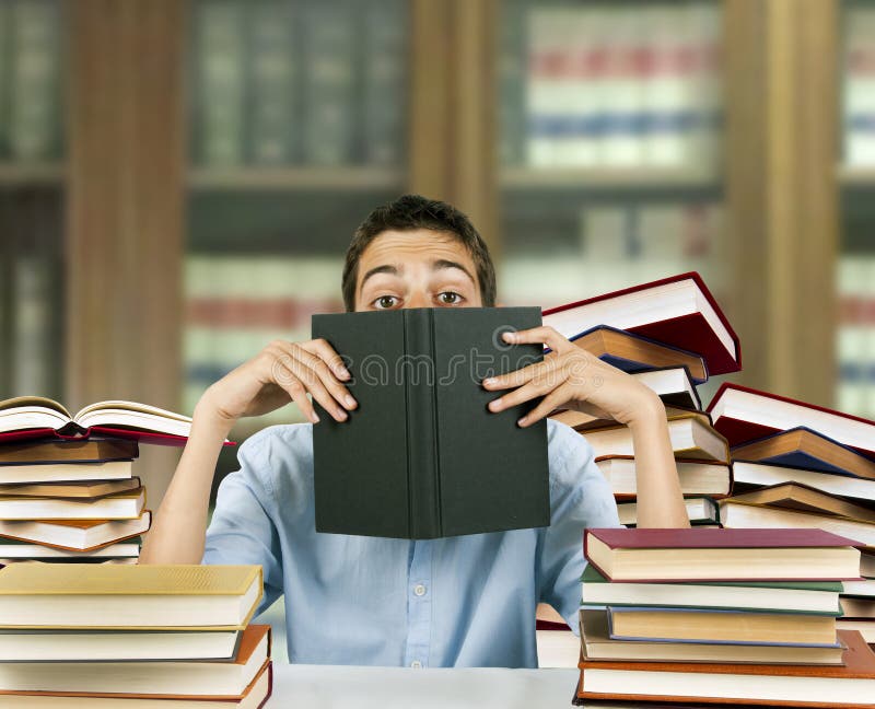 Boy studying stock photo. Image of desktop, overwhelmed - 72911336