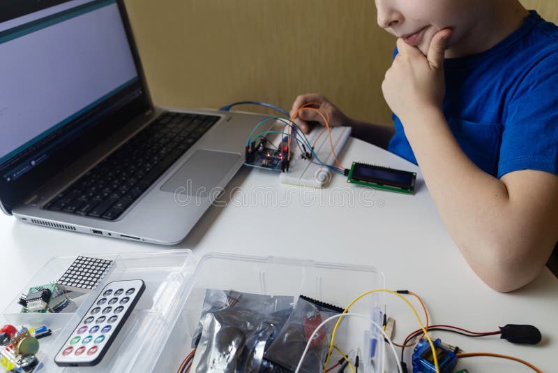 Programming for Children. the Boy is Studying Online at a Robotics ... Programming for Children. the Boy is Studying Online at a Robotics ...