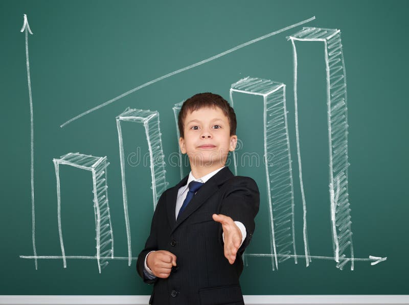 School Boy Show Column Graphs Board Stock Photos - Free & Royalty-Free ...