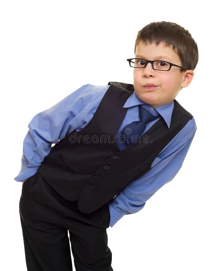 Boy in suit stock image. Image of gesture, pensive, full - 48143563