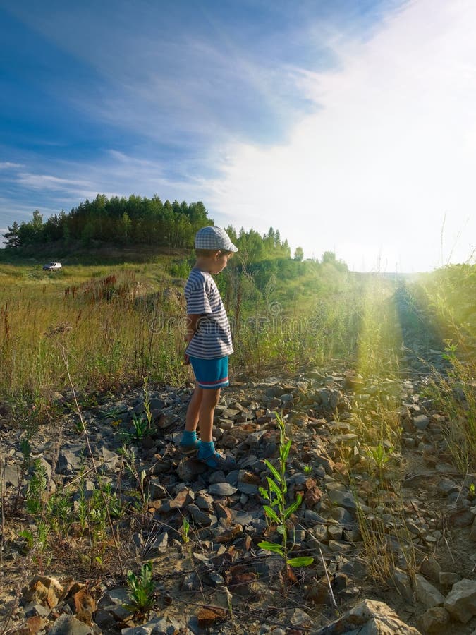Boy and sun stock photo. Image of little, childhood, adult - 10653236