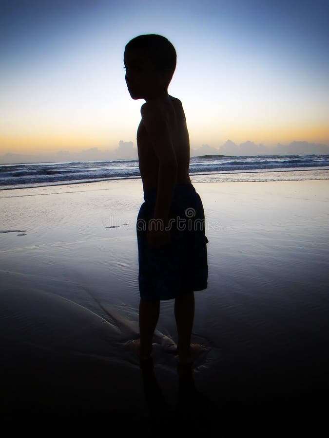 Boy at sunrise stock photo. Image of clouds, natural - 15104154