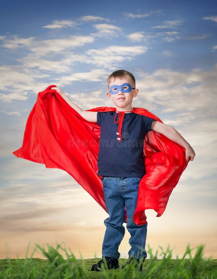 A Boy in a Superman Costume Stock Photo - Image of child, summer: 87859248