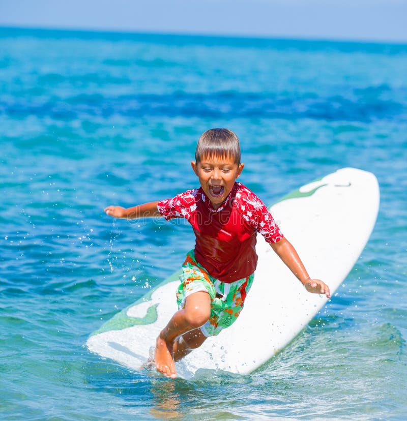Boy with surf stock photo. Image of person, joyful, surfboard - 53283654