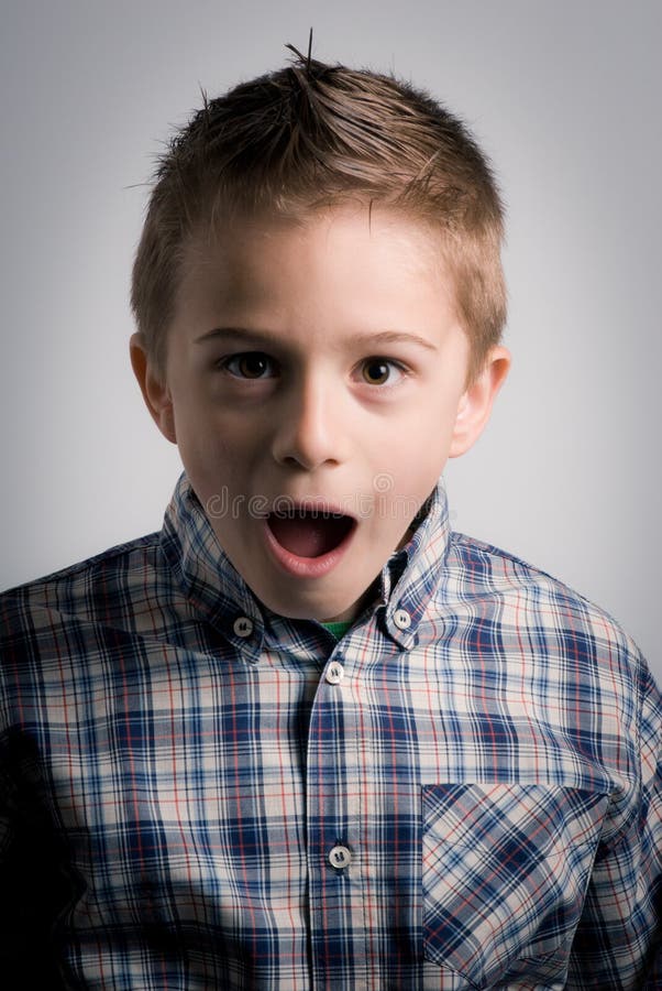 Boy surprised stock image. Image of childhood, funny - 24330335
