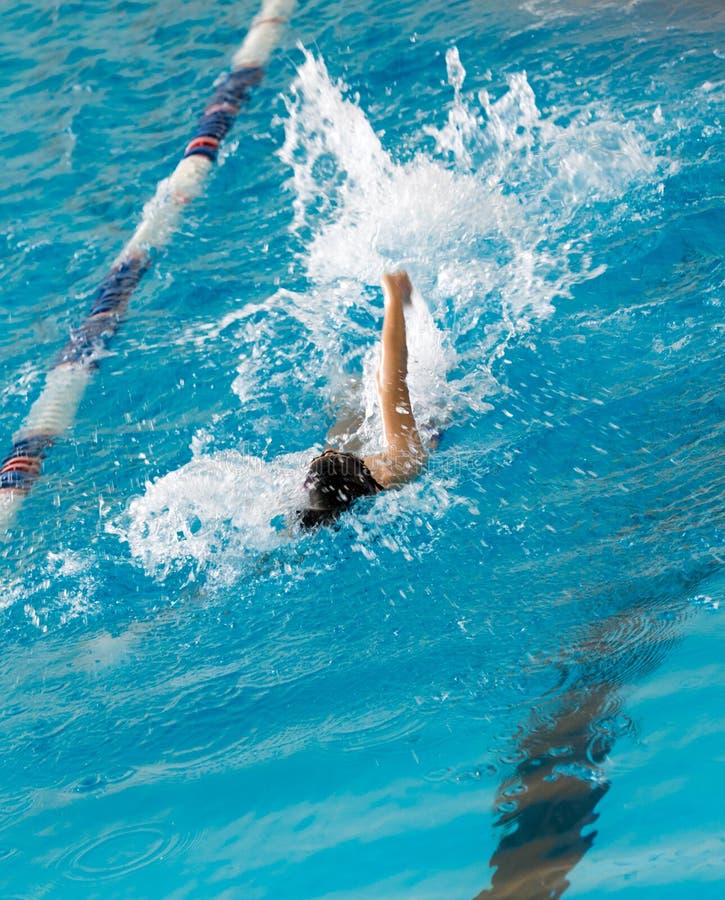 Boy on a Swim in a Sports Pool Editorial Image - Image of action ...