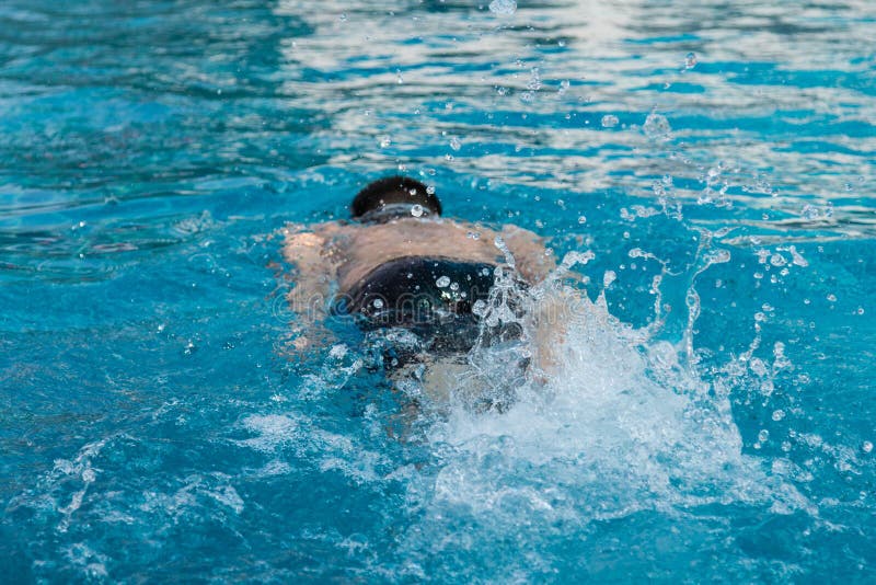 Boy swim stock photo. Image of activity, sport, front - 47262228