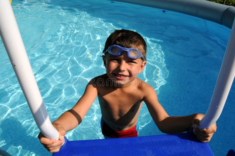 Boy and swimming pool stock image. Image of healthy, lifestyle - 15789059