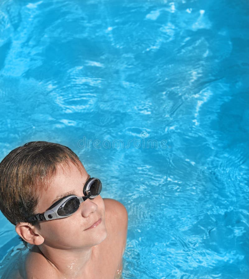 Boy in swimming pool stock photo. Image of water, young - 8852772
