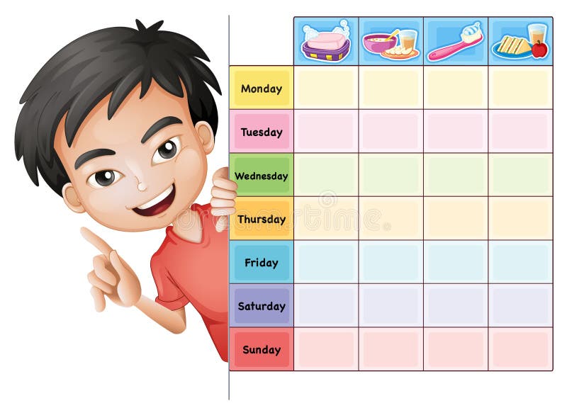 School timetable stock illustration. Illustration of plan - 38053338