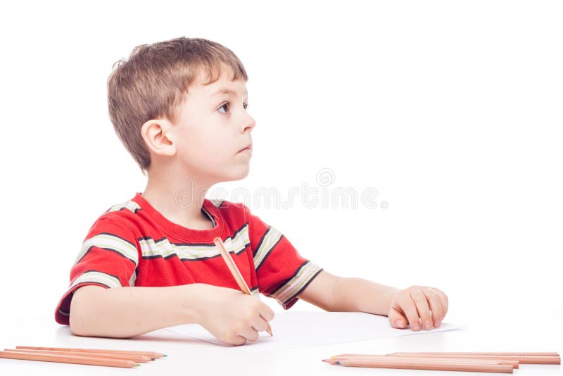 Boy at table stock photo. Image of learning, knowledge - 41025840