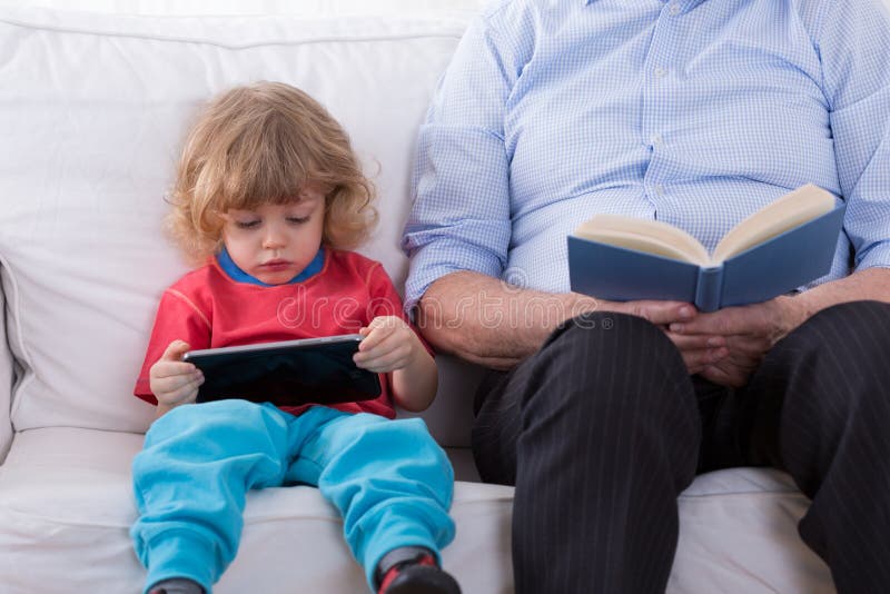 Boy with tablet stock photo. Image of person, childhood - 56551424