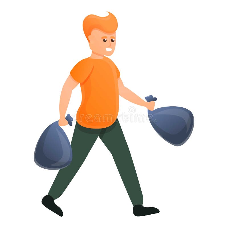 Take Out the Trash Sign with Cartoon Emoji Character Stock Illustration ...