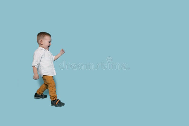 The Boy Takes a Big Step Forward Stock Image - Image of graph, child ...