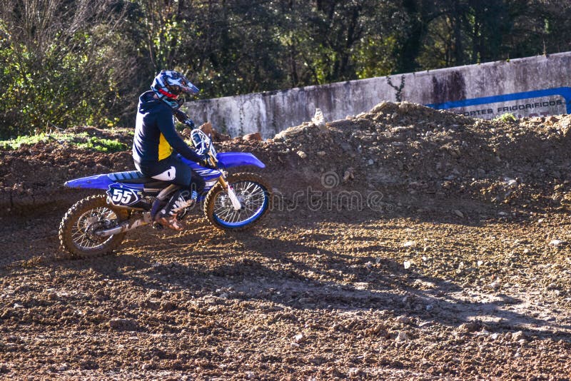 Motocross turn - on corner stock photo. Image of driver - 34304782