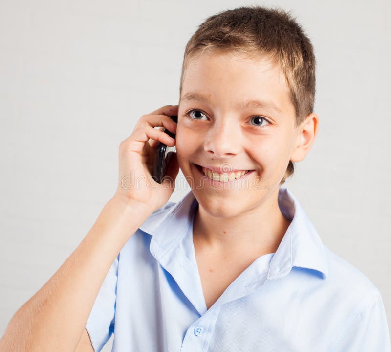 Boy talking phone stock image. Image of talking, mobile - 58951597