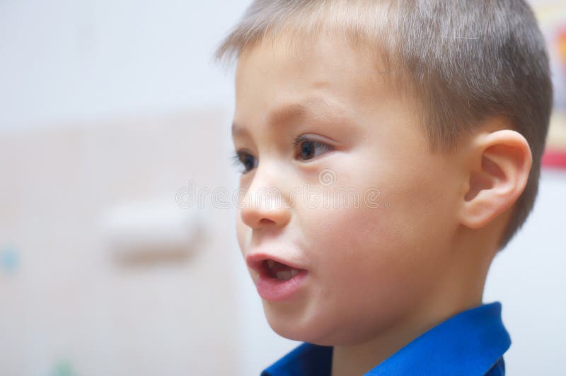 Boy talking portrait stock photo. Image of portrait, speak - 80807216