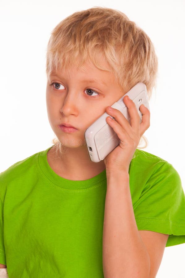 Boy Talking on Smart Phone. Stock Photo - Image of smart, technolog ...