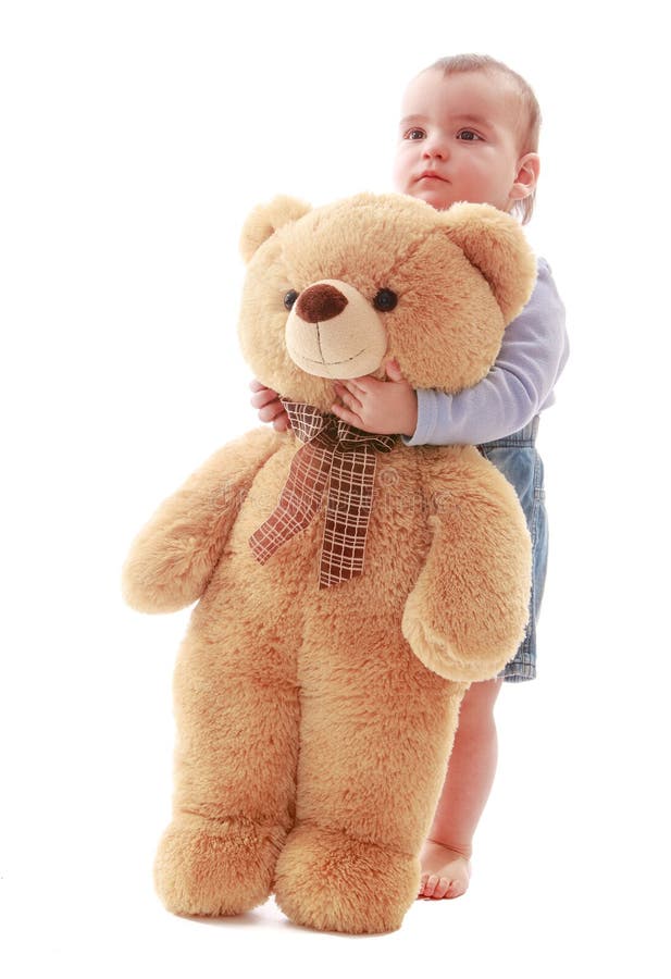 Boy with Teddy bear stock image. Image of children, little - 57670997