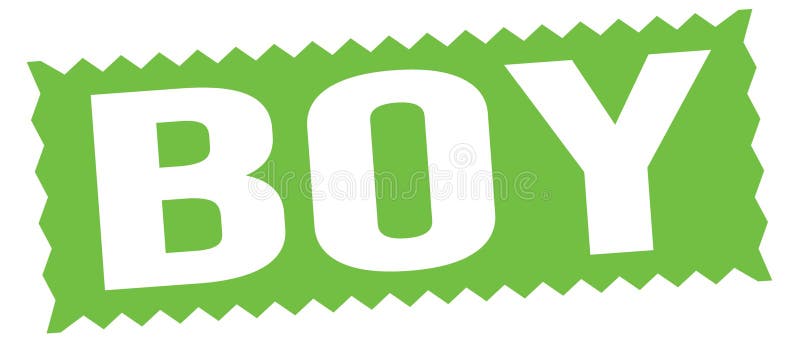 BOY Text Written on Green Stamp Sign Stock Illustration - Illustration ...