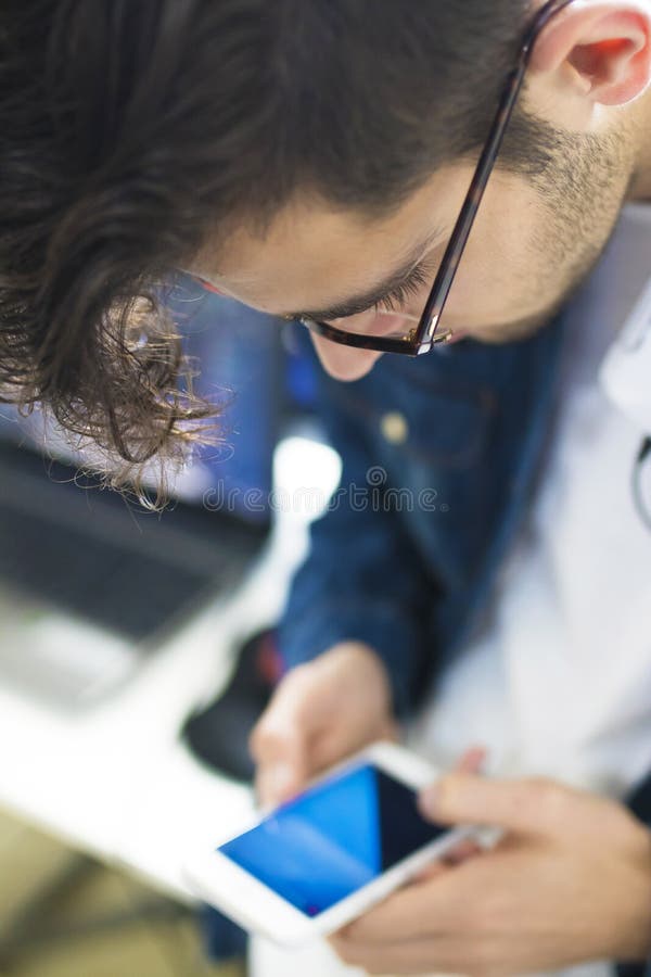 Boy texting stock image. Image of young, cell, intense - 135188859