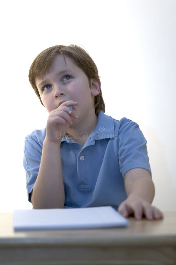 Boy thinking stock image. Image of caucasian, person, male - 1737565