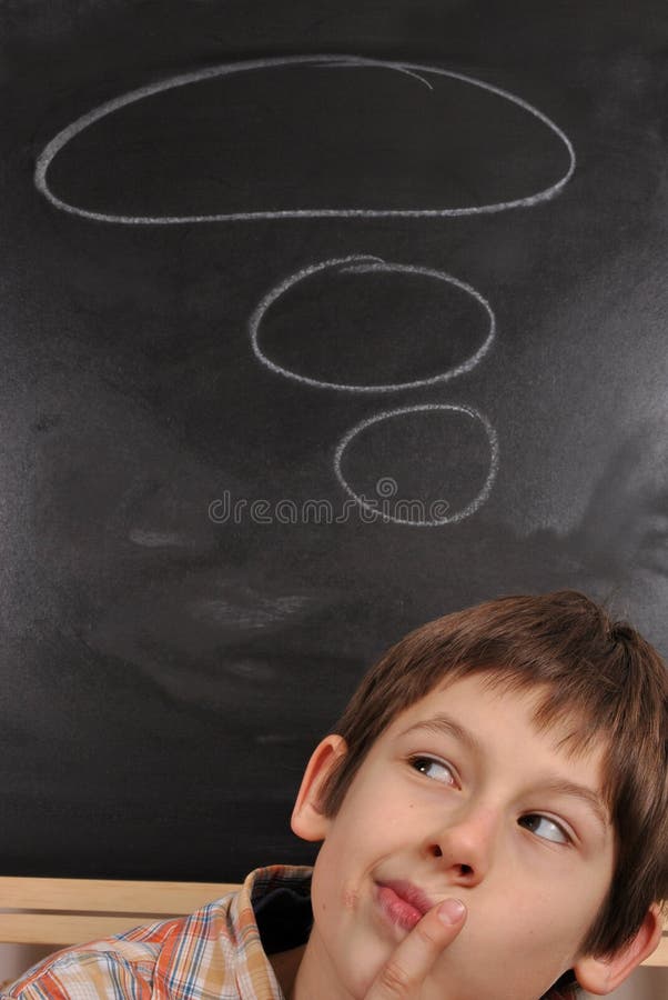 Boy is thinking stock photo. Image of brain, thinking - 24202530