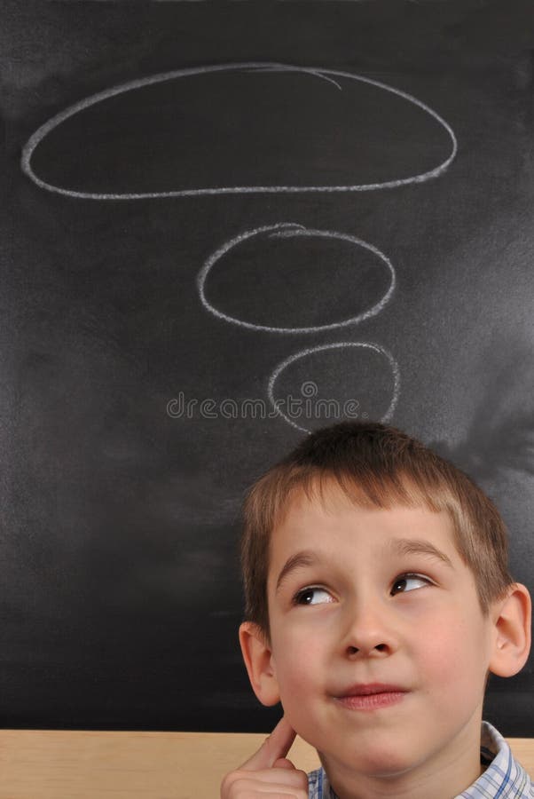 Boy is thinking stock image. Image of portrait, conception - 24202577