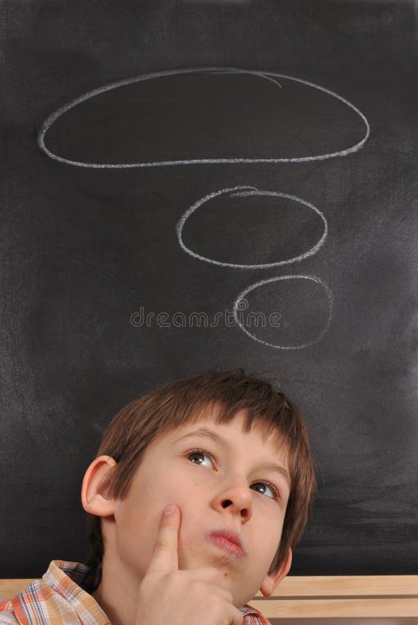 Boy is thinking stock image. Image of portrait, conception - 24202577
