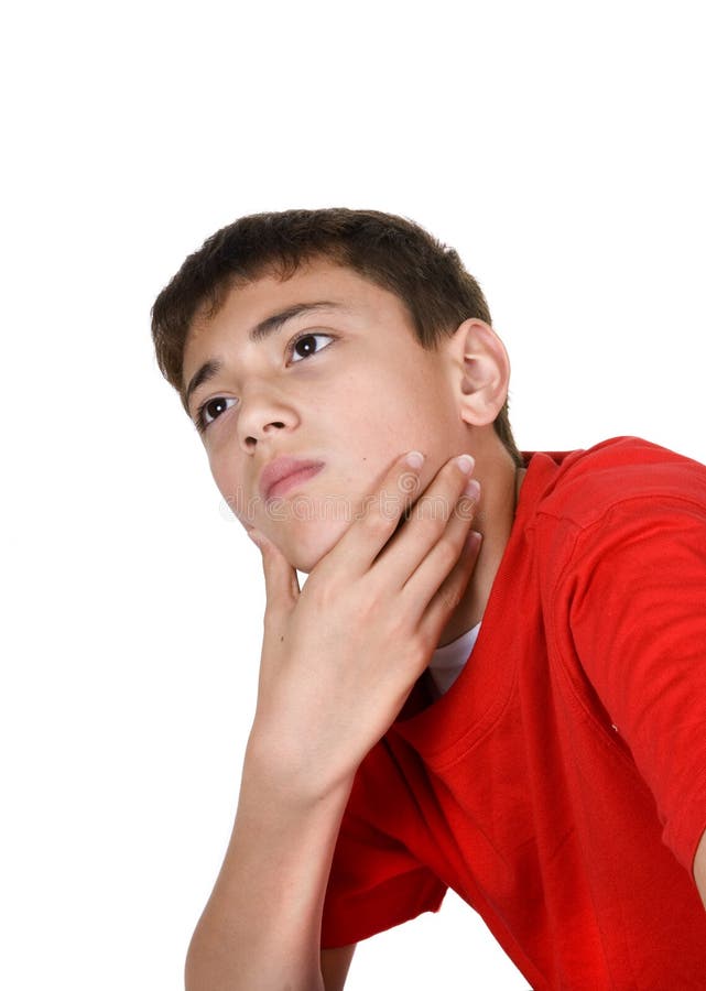 Boy Thinking stock photo. Image of knowledge, studious - 2439694