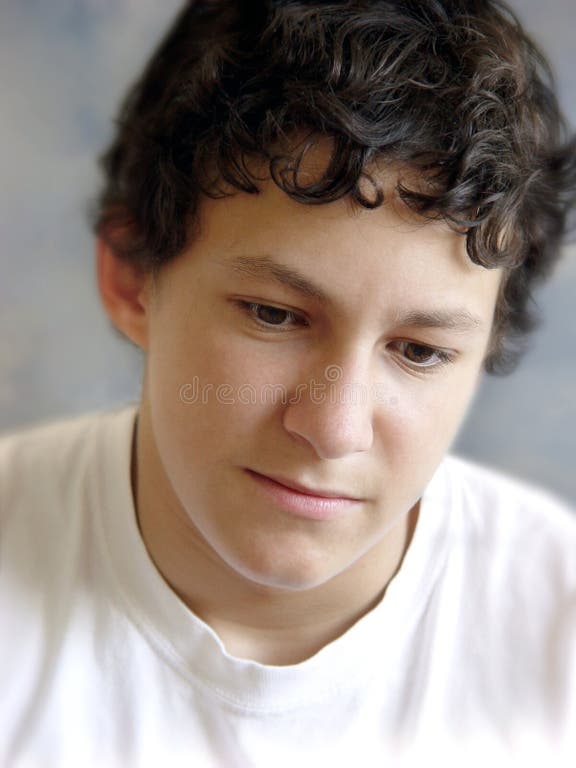 Boy thinking stock photo. Image of kids, puzzled, rest, school - 33276