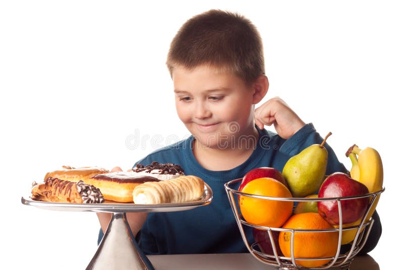 Boy Thinking of a Food Choice Stock Image - Image of food, apple: 17147931