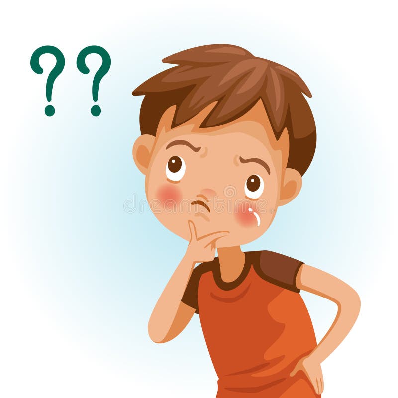 Boy with question stock vector. Illustration of educate - 2979635