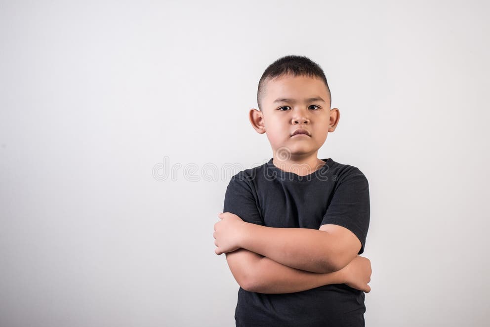 Boy Thinking Something in Studio Photo Stock Image - Image of male ...