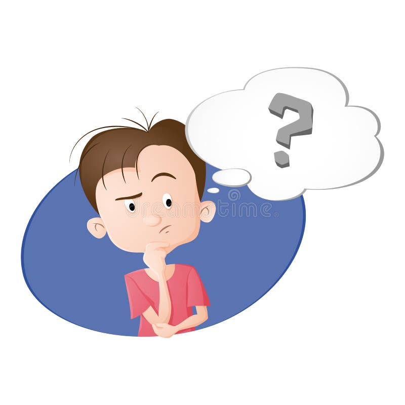 Cartoon Boy Thinking with White Bubble Stock Vector - Illustration of ... Cartoon Boy Thinking with White Bubble Stock Vector - Illustration of ...