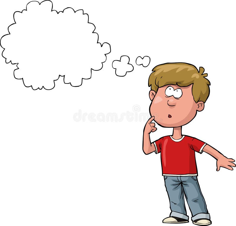 Boy thinking stock vector. Illustration of people, intelligence - 57035267