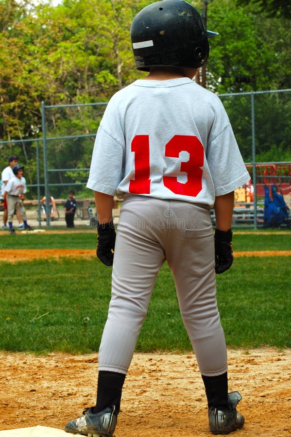 Boy on Third Base stock image. Image of base, standing - 1554625
