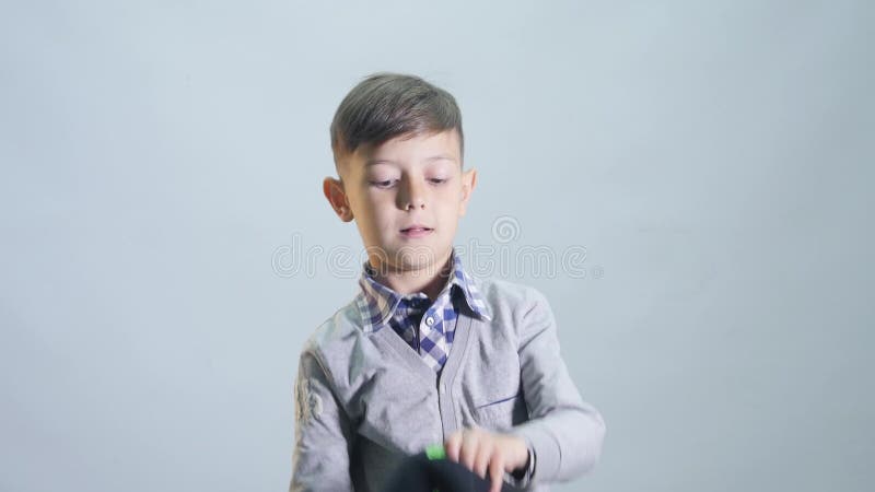 Boy Throwing a Cap Isolated on White Background Stock Footage - Video ...