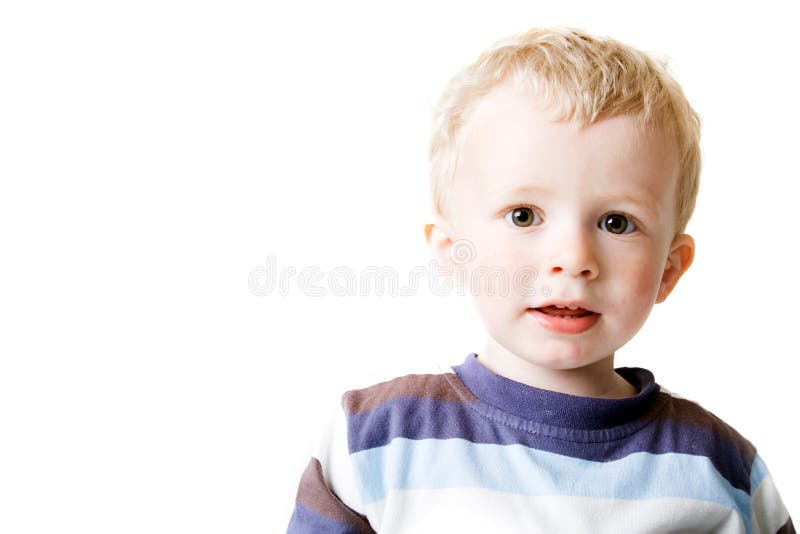 Boy Toddler Isolated on White Stock Photo - Image of little, caucasian ...