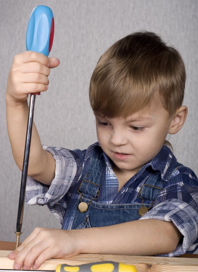 Boy with tools stock photo. Image of people, costume - 13111638